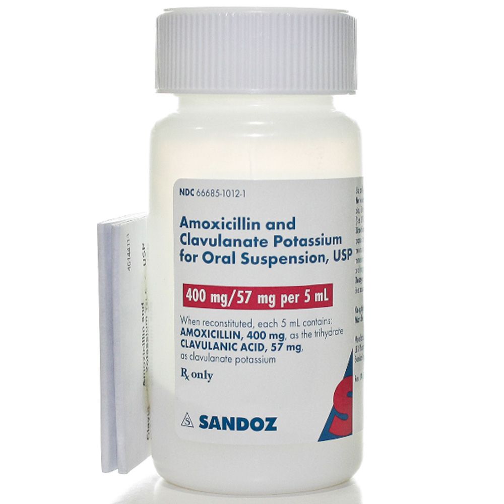 Amoxicillin & Clavulanate Potassium for Oral Suspension, USP for Dogs ...