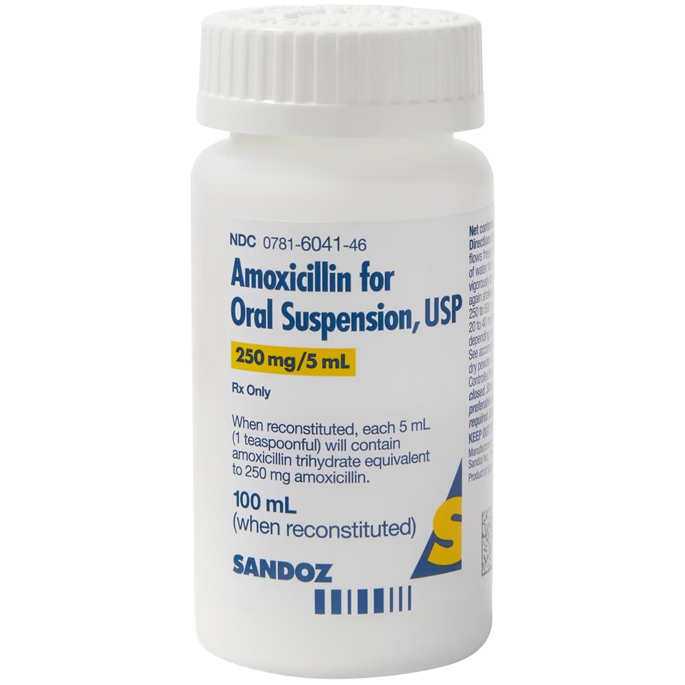 Amoxicillin Oral Suspension USP 250mg/5mL (100 ml) - Fruity Flavored ...