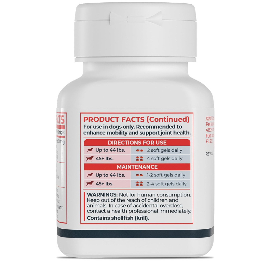 Antinol Plus Mobility, Hip, and Joint Supplement for Dogs, 60 Soft Gels ...