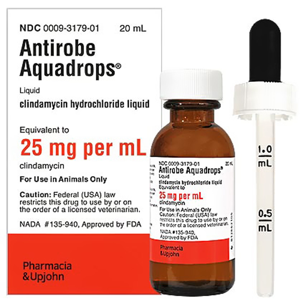 Antirobe Aquadrops 25 mg/ml (20ml) | On Sale | EntirelyPets Rx