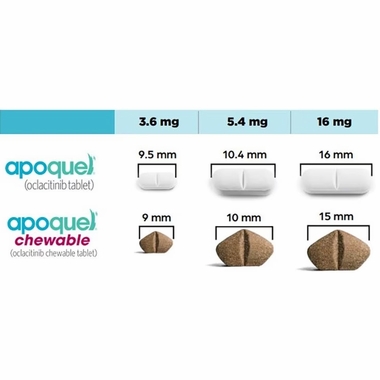 Apoquel for Dogs - oclacitinib - 16-mg (1 Chewable Tablet) - [Skin ...