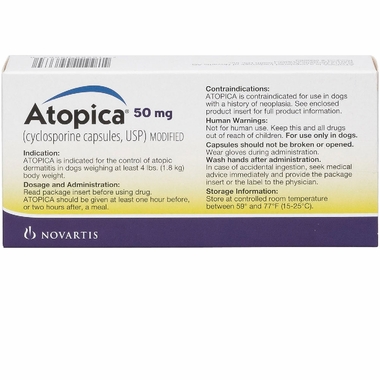 Atopica for Dogs, 50 mg (30 Ct.) | Free Shipping | EntirelyPets Rx