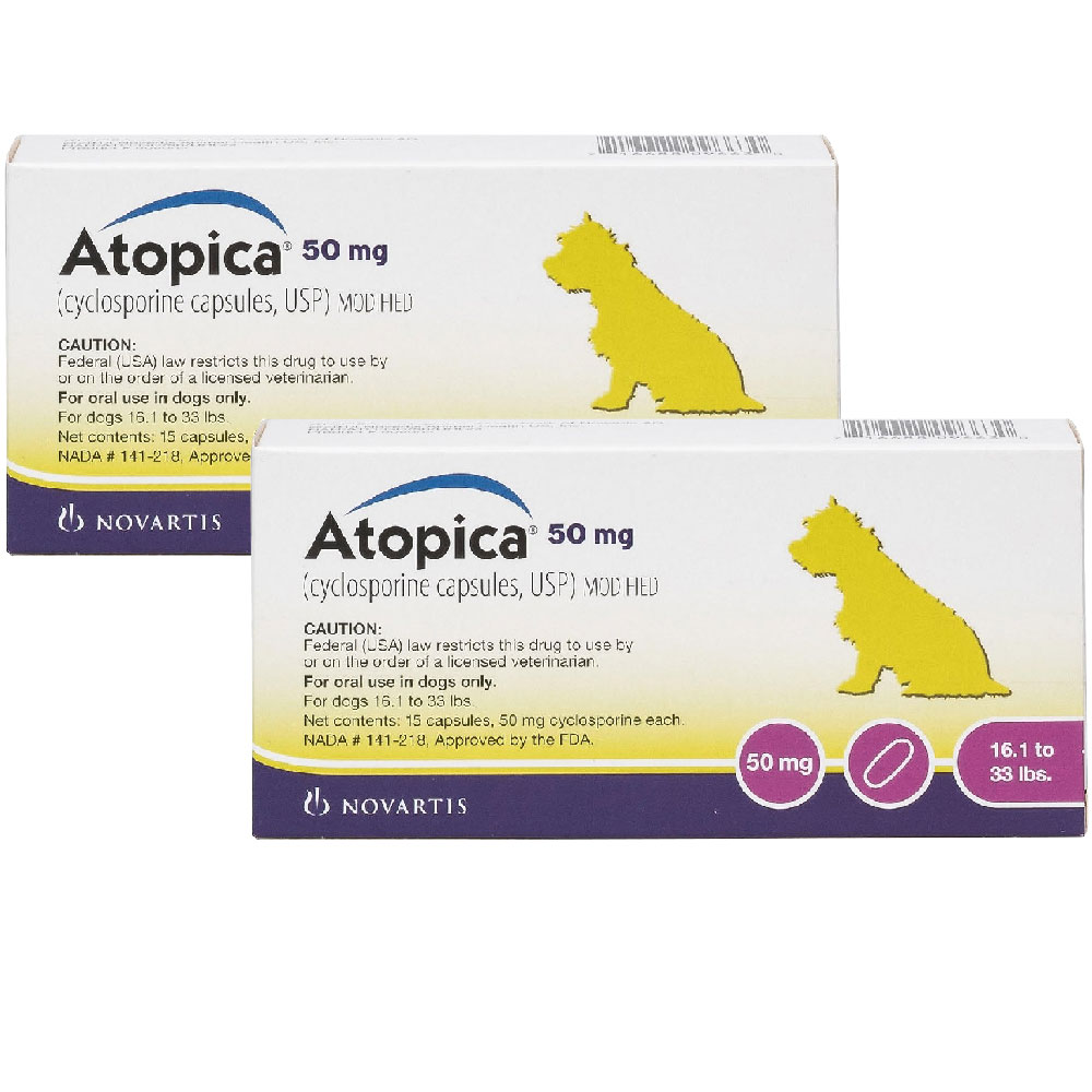 Atopica for Dogs, 50 mg (30 Ct.) | Free Shipping | EntirelyPets Rx
