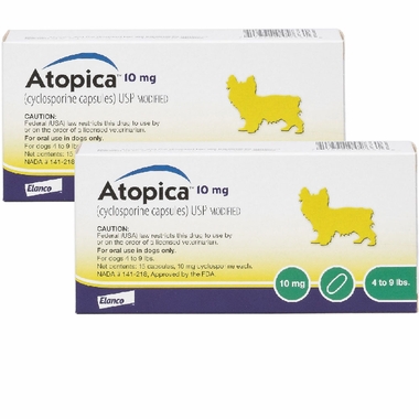 Atopica for Dogs, 10 mg (30 Ct.) | Free Shipping | EntirelyPets Rx