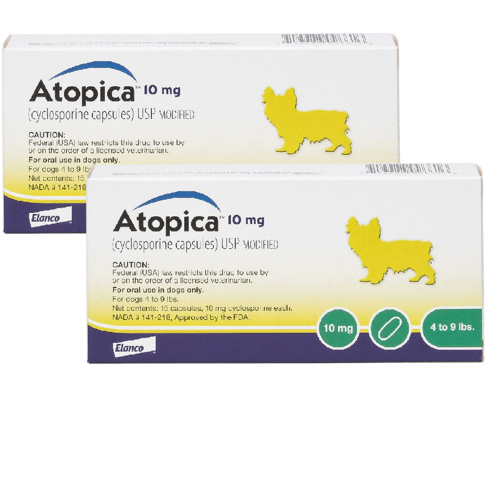 Atopica for Dogs, 10 mg (30 Ct.) | Free Shipping | EntirelyPets Rx