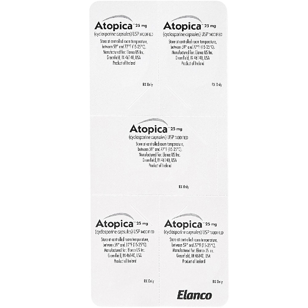 Atopica for Dogs, 25 mg (30 Ct.) | Free Shipping | EntirelyPets Rx