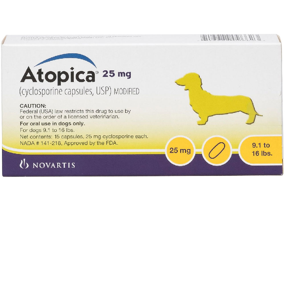 Atopica for Dogs, 25 mg | Free Shipping | EntirelyPets Rx