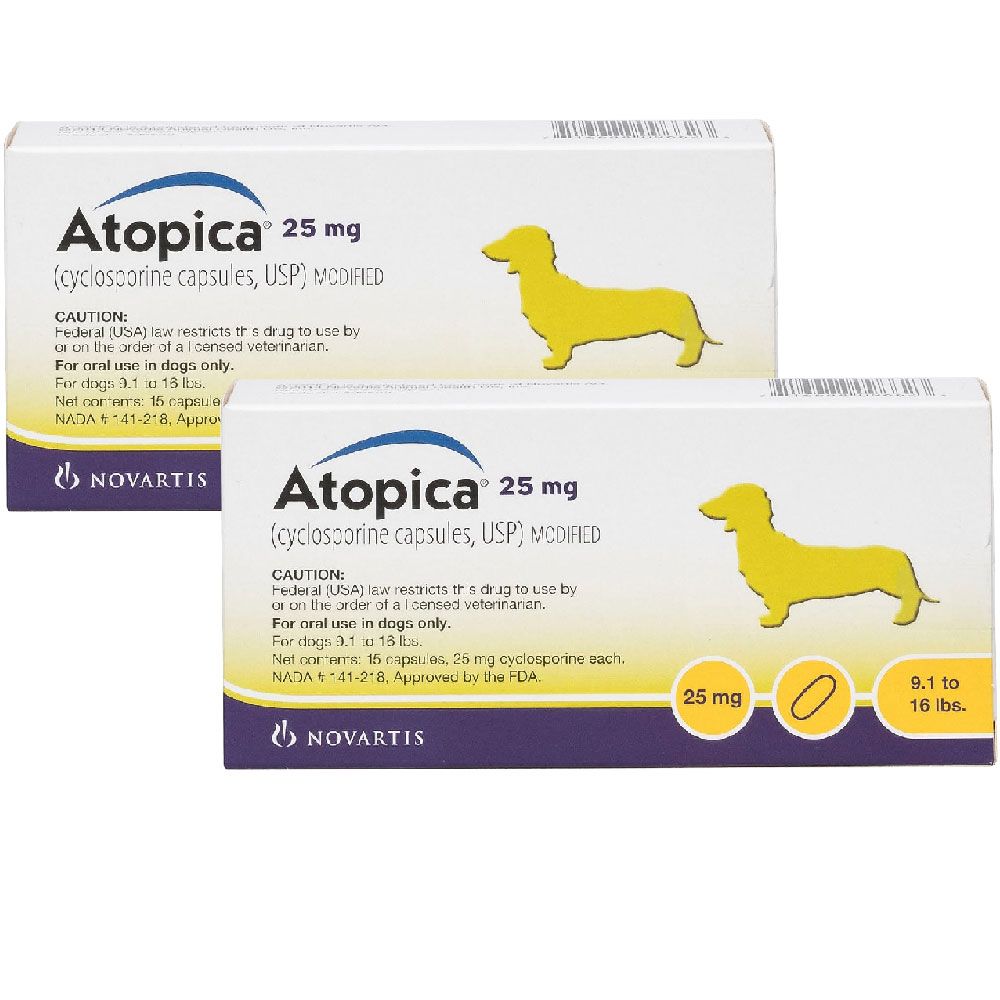 Atopica for Dogs, 25 mg (30 Ct.) | Free Shipping | EntirelyPets Rx