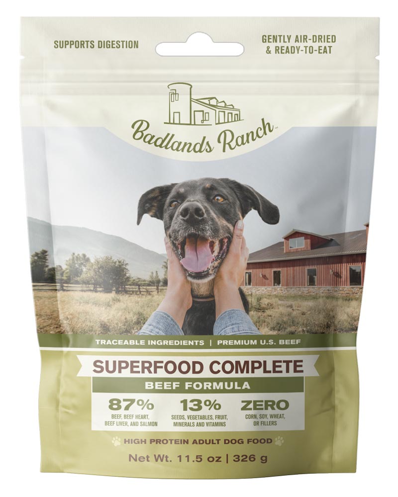 Badlands Ranch Superfood Complete Premium Air Dried Beef Dog Food (11.5 ...