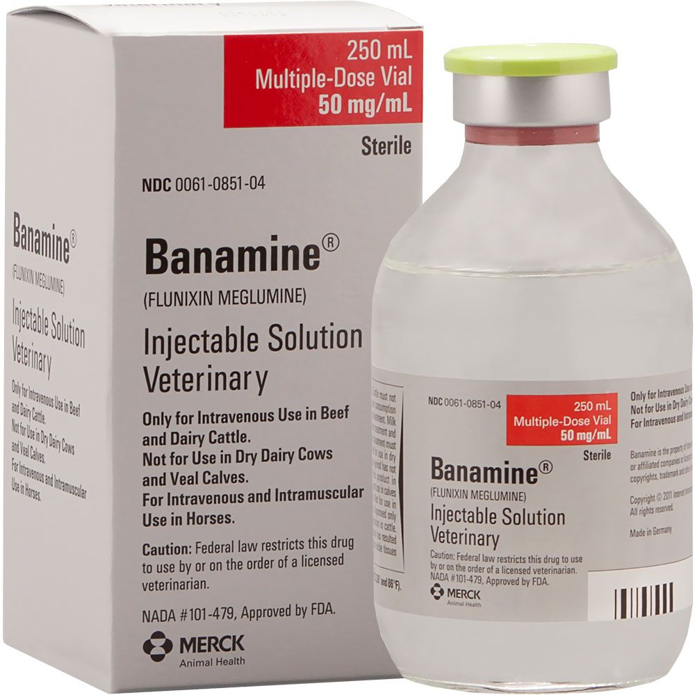 Banamine Injectable Solution 50mg/ml (250 ml) | On Sale | EntirelyPets Rx