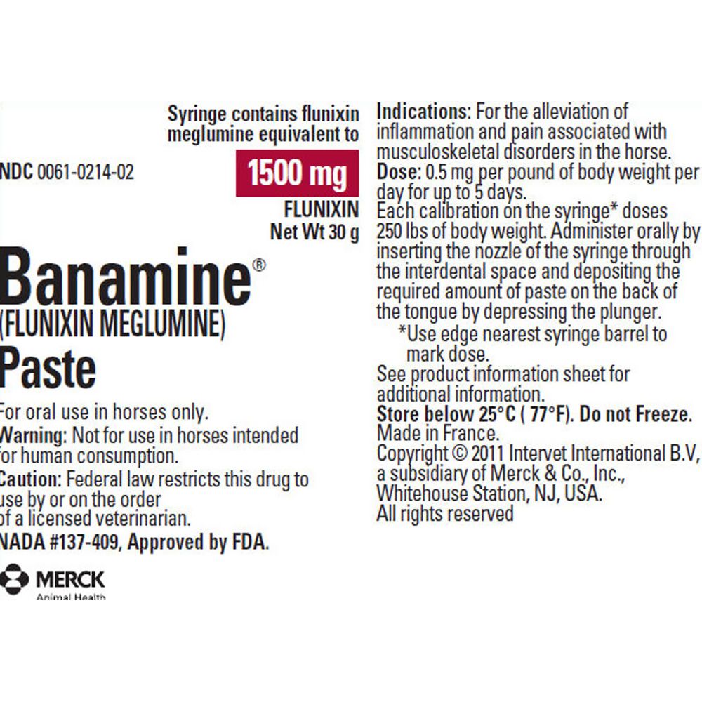 Banamine Paste - SINGLE Syringe 1500mg (30 gm) | On Sale | EntirelyPets Rx