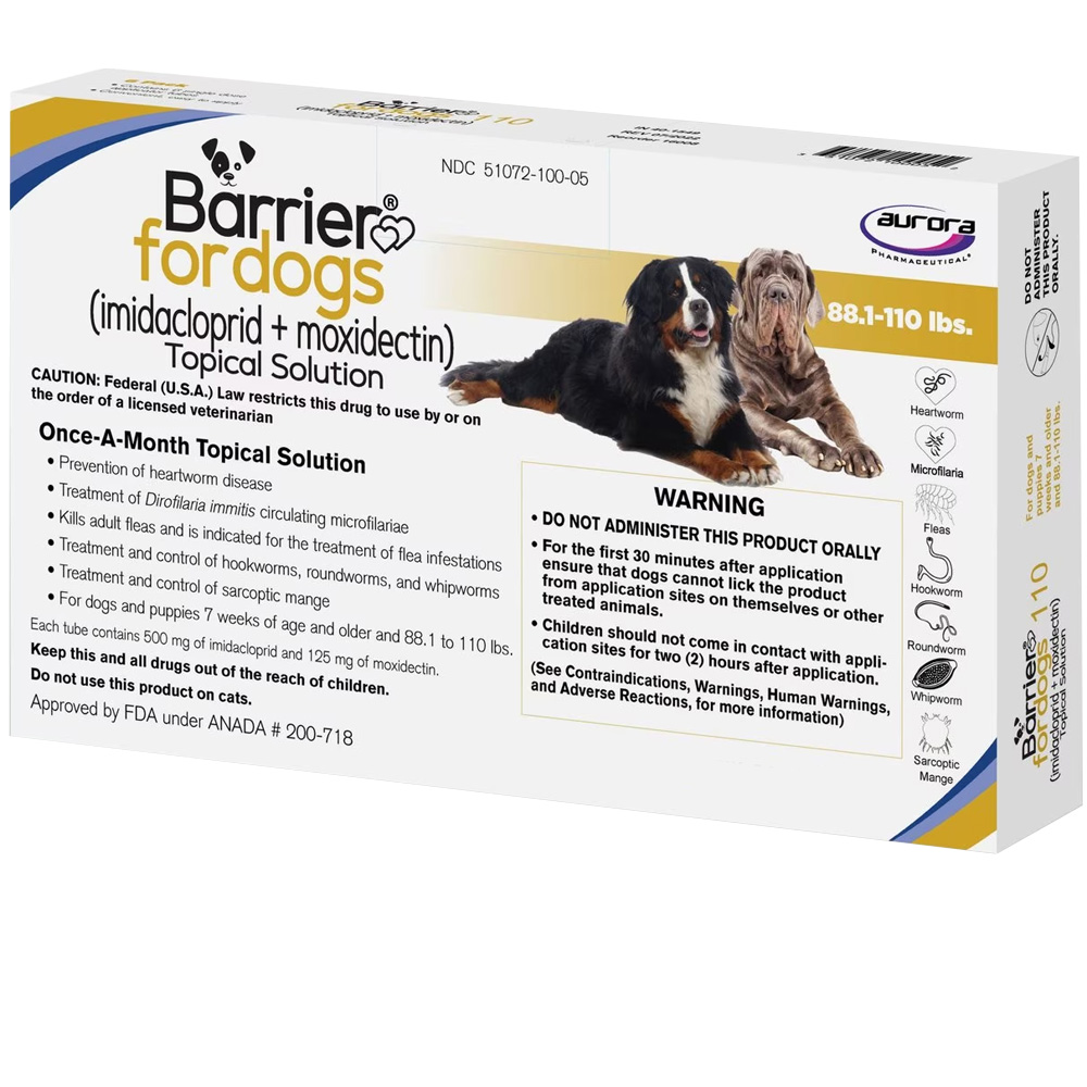 Barrier for Dogs - imidacloprid|moxidectin - Topical Solution - 88.1 ...