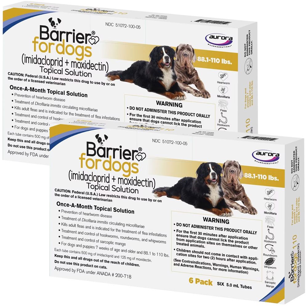 Barrier for Dogs - imidacloprid|moxidectin - Topical Solution - 88.1 ...