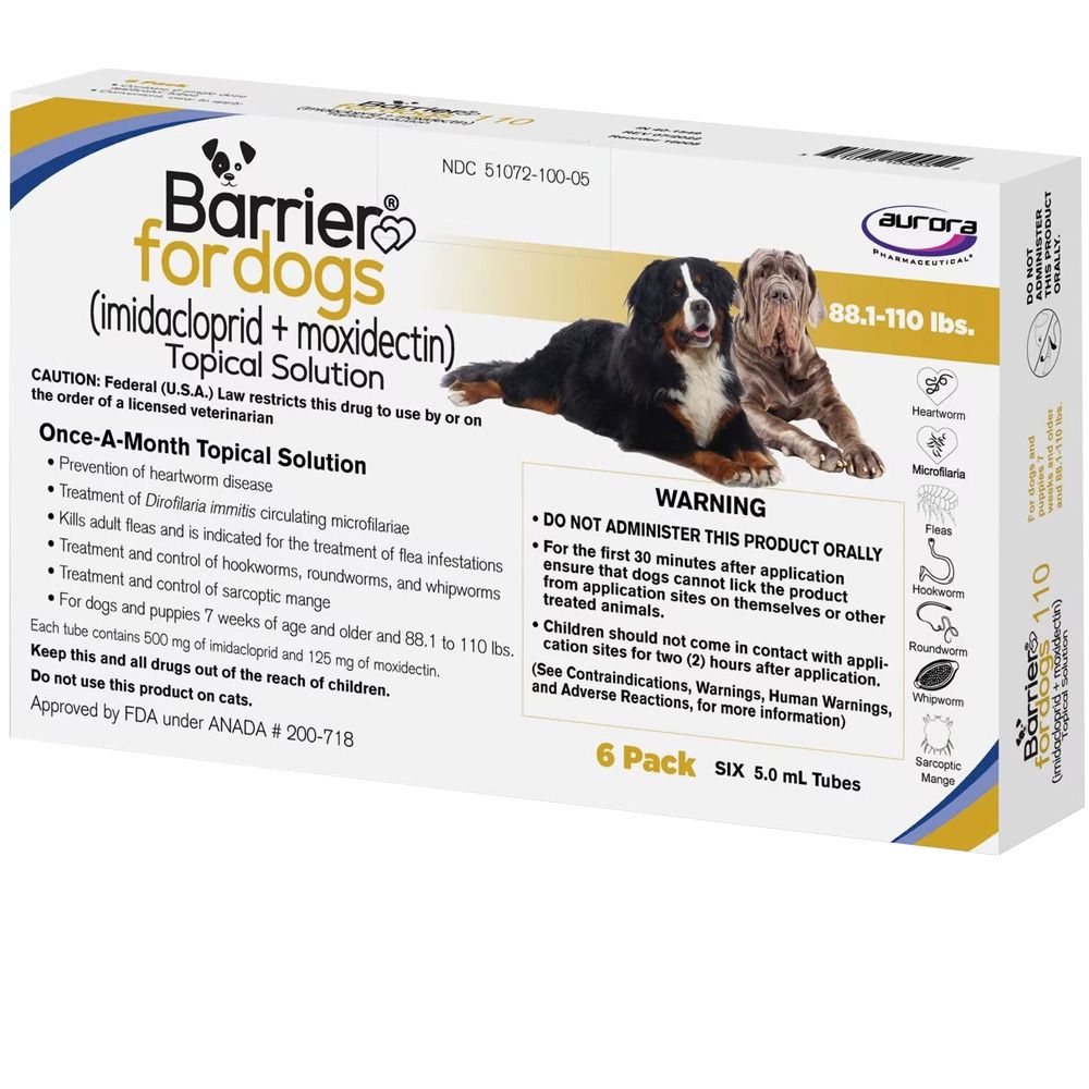 Barrier for Dogs - imidacloprid|moxidectin - Topical Solution - 88.1 ...