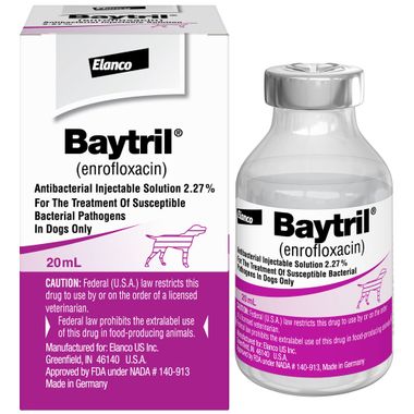 Baytril Injectable 2.27% - 20ml | On Sale | EntirelyPets Rx