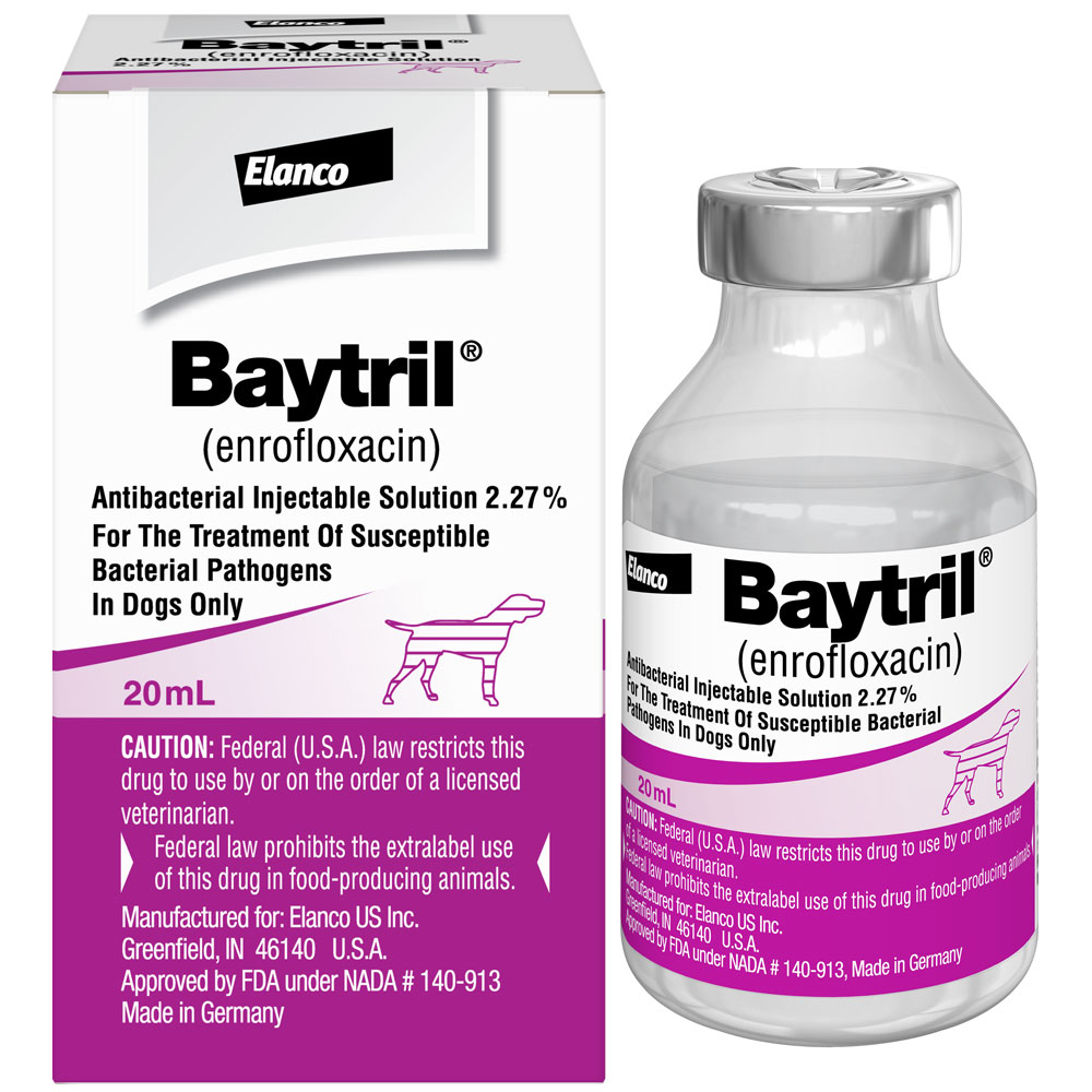 Baytril Injectable 2.27% - 20ml | On Sale | EntirelyPets Rx