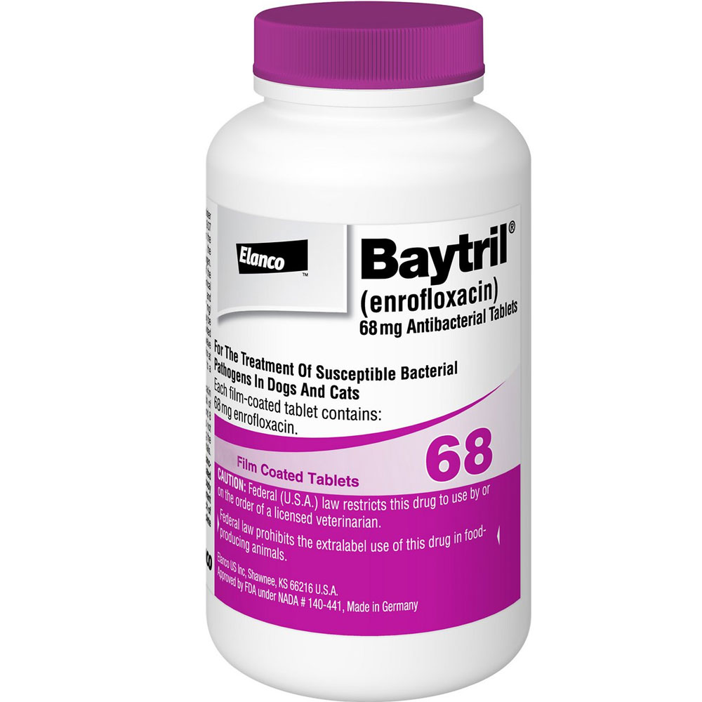 Baytril Purple 68mg (Per Film Coated Tablet) | On Sale | EntirelyPets Rx