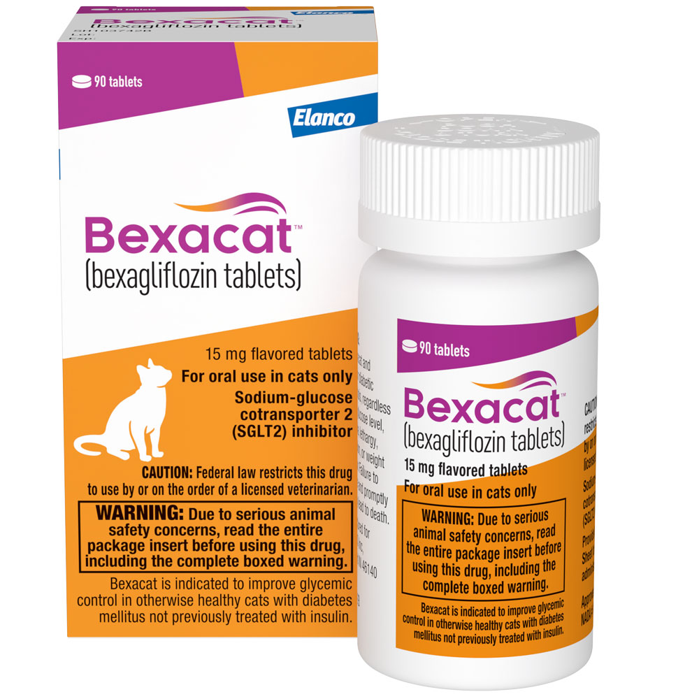 Bexacat (Bexagliflozin) Flavored Tablets for Cats, 15-mg, 90 Tablets ...