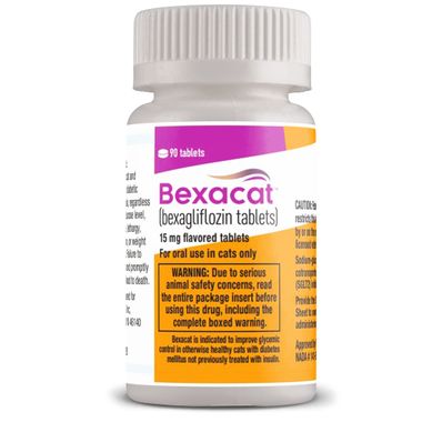 Bexacat (Bexagliflozin) Flavored Tablets for Cats, 15-mg, 90 Tablets ...