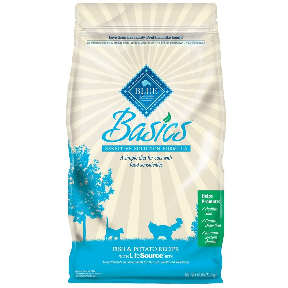 Blue Buffalo Basics Fish & Potato Recipe for Adult Cats (5 lb) | On ...