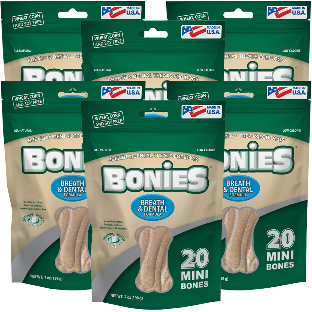BONIES" Natural Dental Health Multi-Pack MINI 6-PACK (120 Bones) | On ...