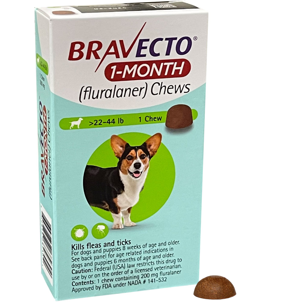 Bravecto - 1-Month Chew for Dogs 22-44 lbs (1 count) - [Flea & Tick ...