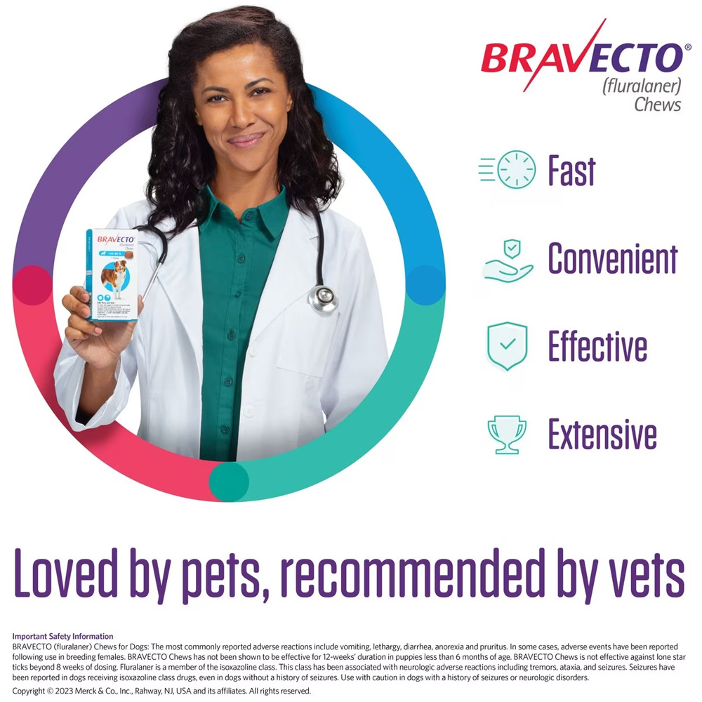 Bravecto Tablets for Dogs 22-44 lbs | On Sale | EntirelyPets Rx