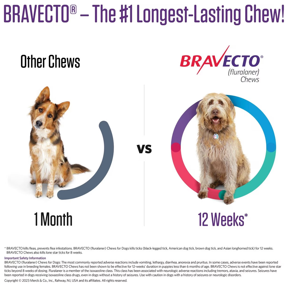 Bravecto for Dogs 44-88 lbs | Free Shipping | EntirelyPets Rx