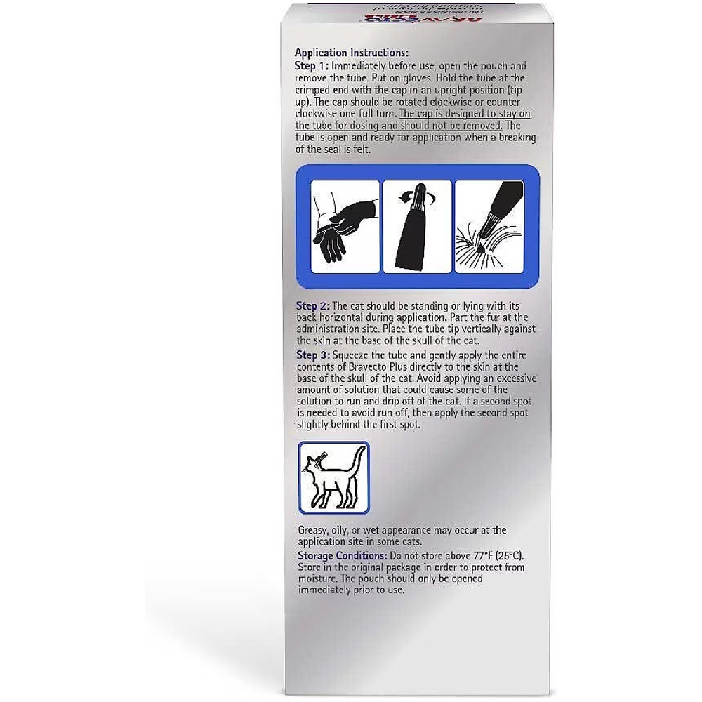 Bravecto Plus Topical Solution for Cats - fluralaner|moxidectin - 6.2 ...