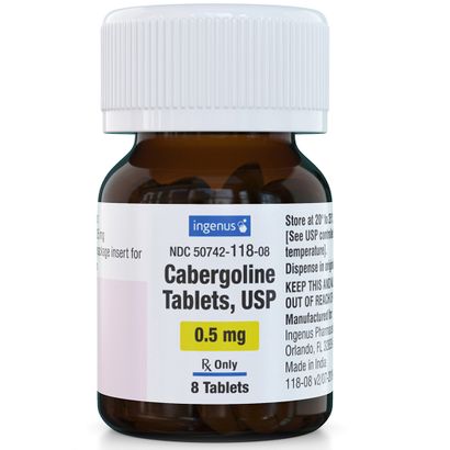 Cabergoline Tablet 0.5mg, 1 count | On Sale | EntirelyPets Rx