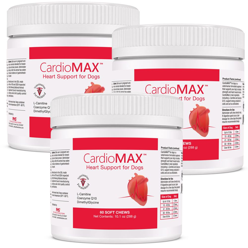CardioMAX Heart Support for Dogs 3-Pack (180 Soft Chews) | On Sale ...