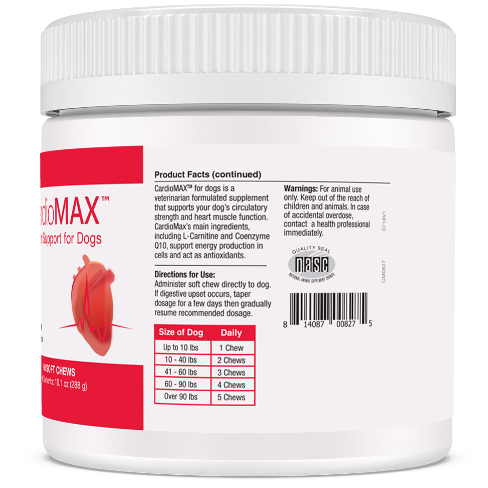 CardioMAX Heart Support for Dogs (60 Soft Chews) | On Sale ...
