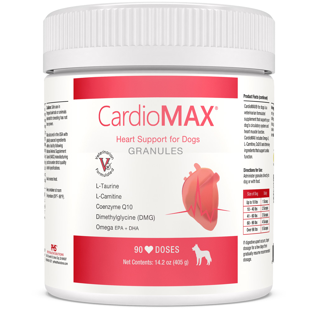 CardioMAX Heart Support for Dogs - GRANULES (90 Doses) | On Sale ...