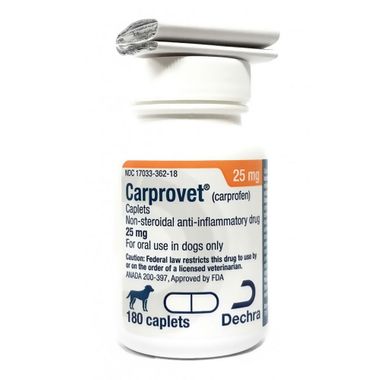 Carprovet (Carprofen) Caplets 25mg (180 Count) | On Sale | EntirelyPets Rx