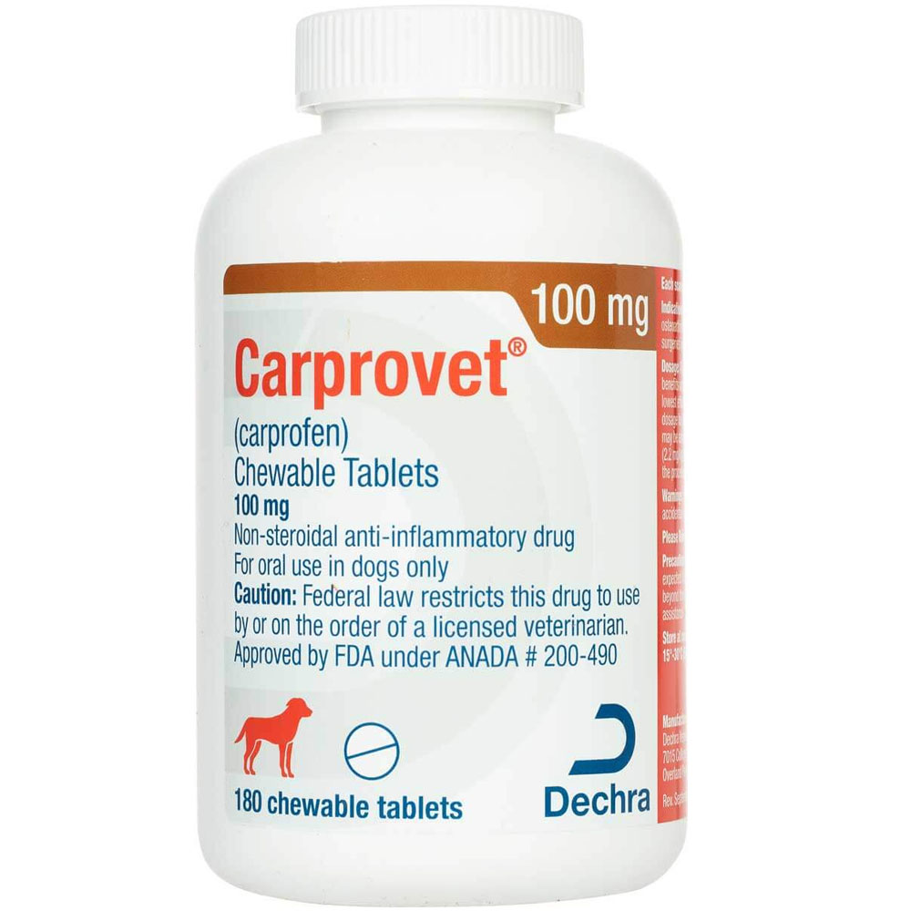 Carprovet for Dogs - (Carprofen) Chewable Tablets 100 mg (180 Count ...
