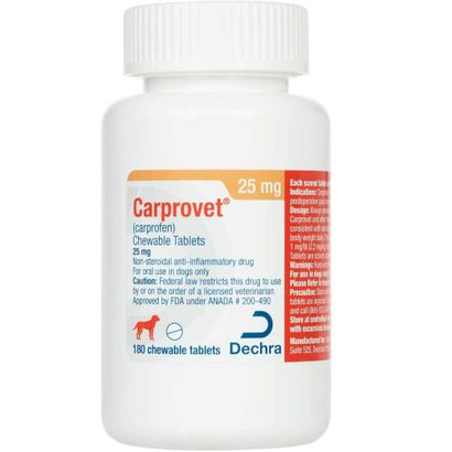 Carprovet (Carprofen) Chewable Tablets 25 mg (180 Count) | On Sale ...