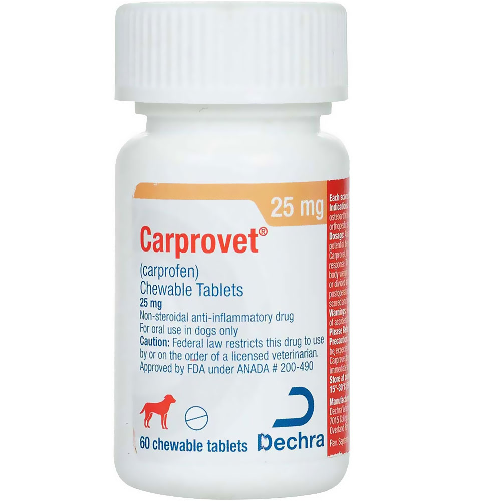 Carprovet (Carprofen) Chewable Tablets 25 mg (60 Count) | On Sale ...