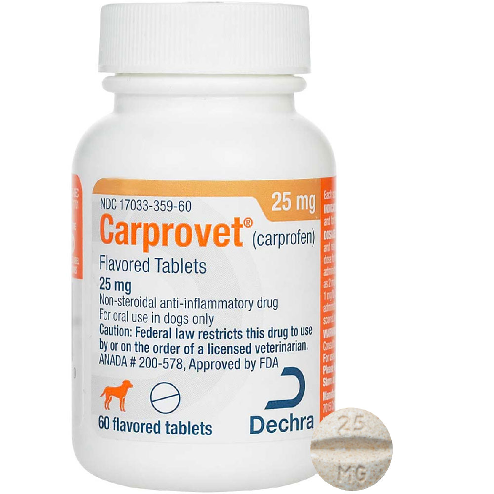 Carprovet Flavored Tablet 25 mg (60 Count) | EntirelyPets Pharmacy