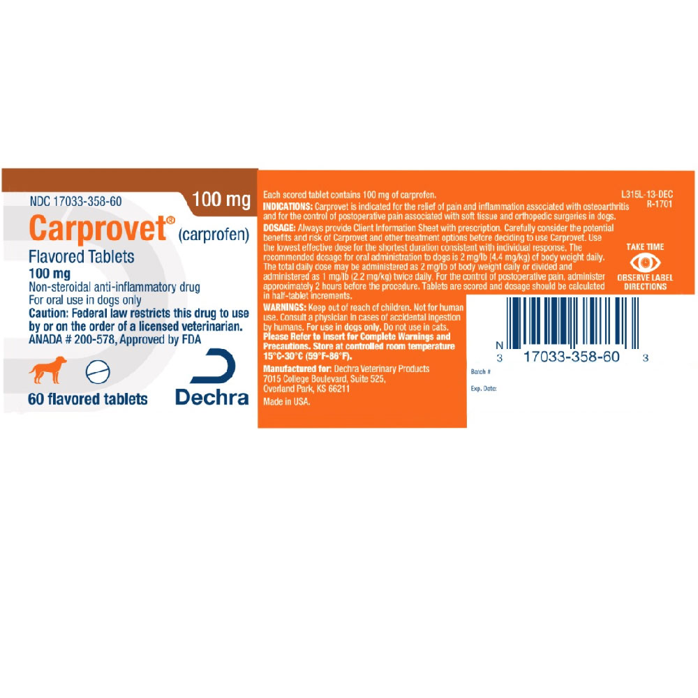 Carprovet Flavored Tablet 100 mg (1 Count) | Free Shipping* | EP Rx