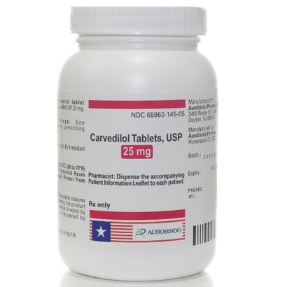 Carvedilol Tablets 25mg, 100 Count | On Sale | EntirelyPets Rx
