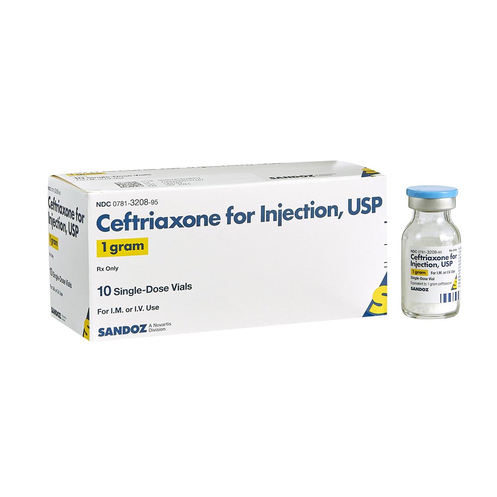 Ceftriaxone Injection Lyophilized - 1 gm (10 Vials) | On Sale ...