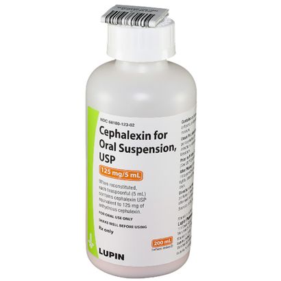 Cephalexin Oral Suspension 125mg/5ml (100ml) | On Sale | EntirelyPets Rx