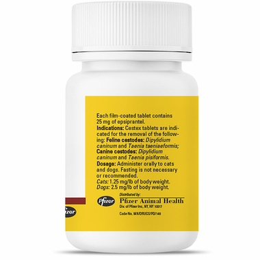 Cestex 25 mg (100 Tablets) | View More Info | EntirelyPets Rx