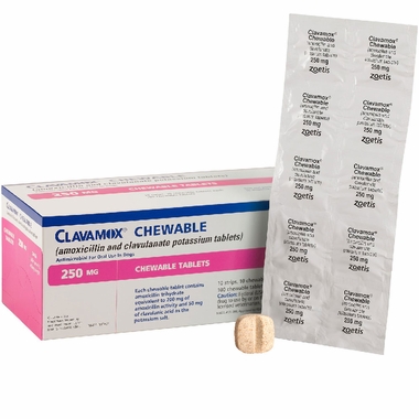 Clavamox for Dogs 250 mg (per Tablet) | Free Shipping* | EntirelyPets Rx