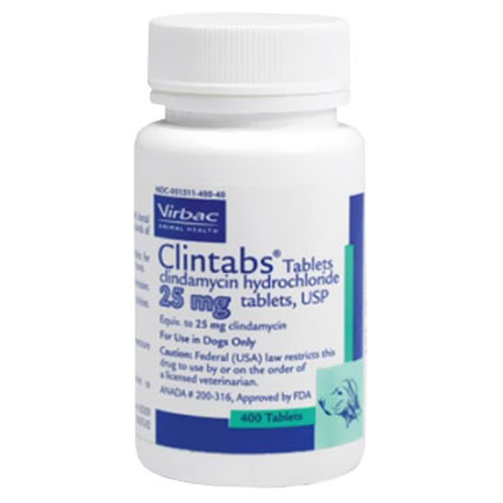 Clintabs (Clindamycin) 25mg (400 Tabs) | On Sale | EntirelyPets Rx