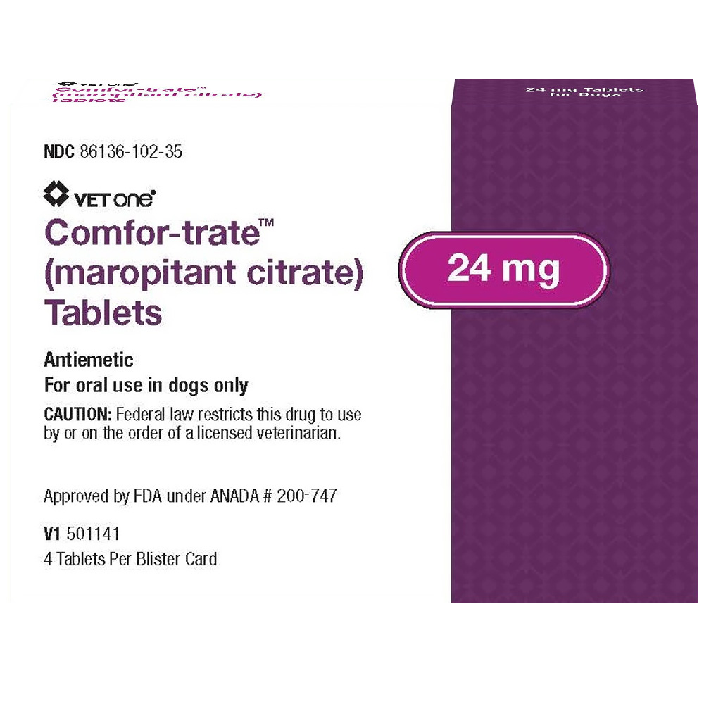 Comfor-trate (Maropitant Citrate) Antiemetic for Dogs 24mg, 8 Tablets ...