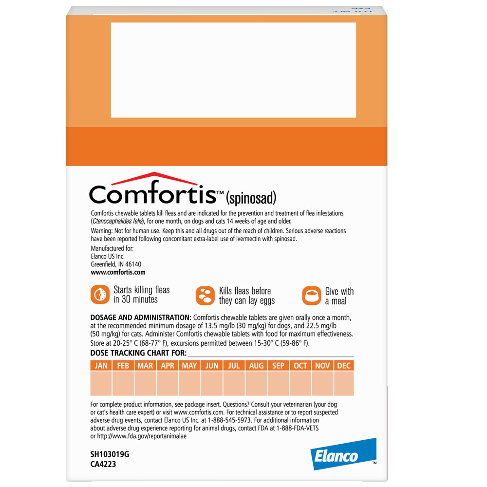 Comfortis for Dogs 10-20 lbs and Cats 6.1-12 lbs (1 Chew ...