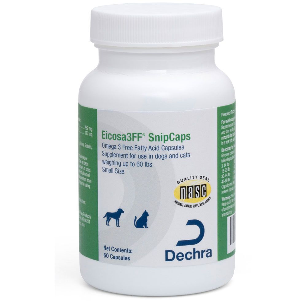 Dechra Eicosa 3FF SnipCaps - Small Dogs & Cats under 60 lbs (60 count ...