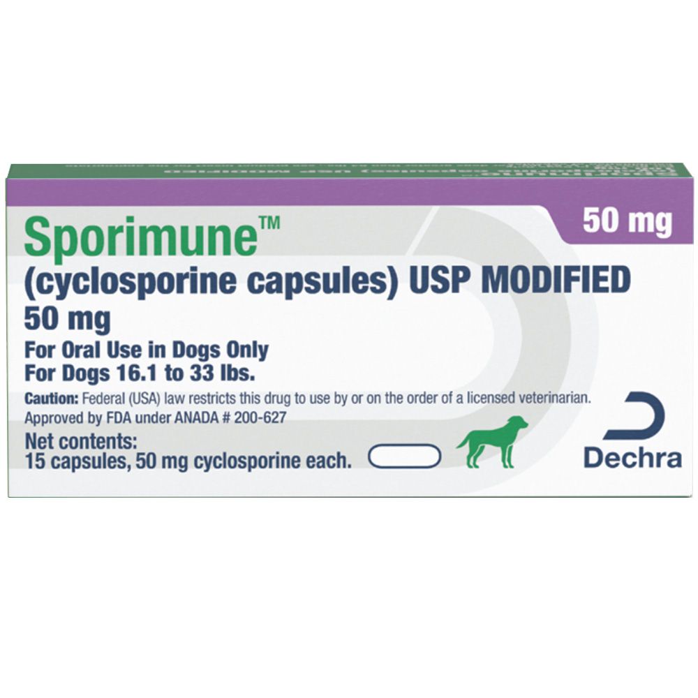 Dechra Sporimune (Cyclosporine Capsules) USP Modified for Dogs 16.1 to ...