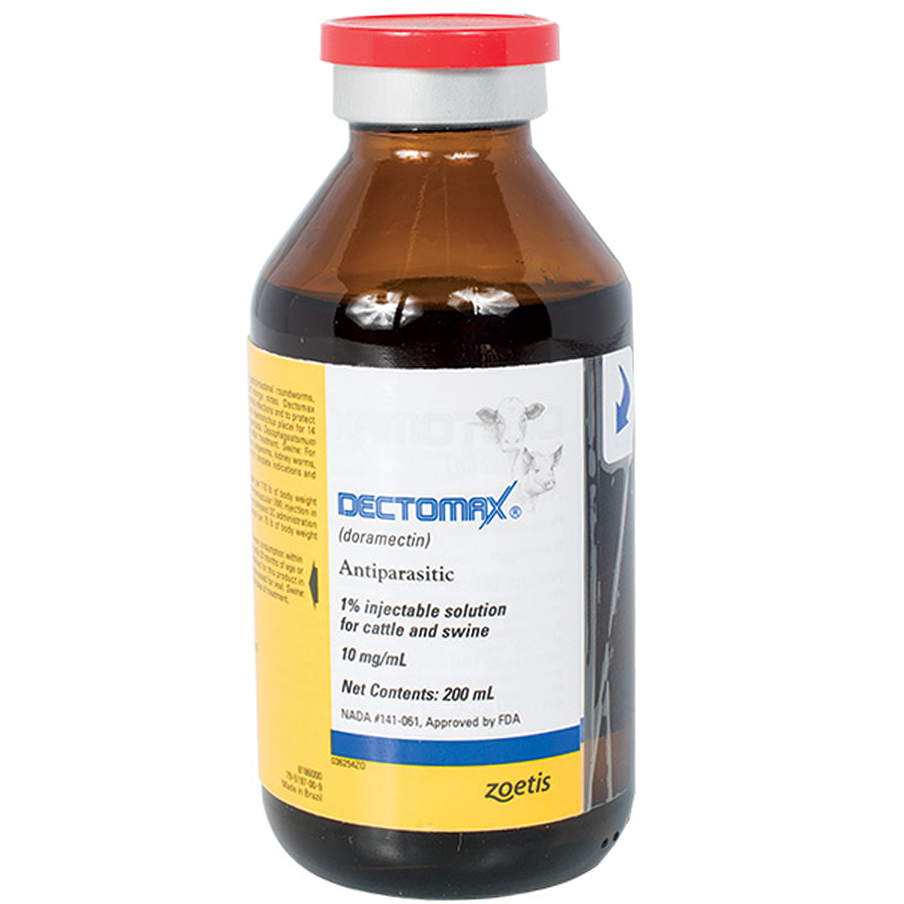 Dectomax (Doramectin) Injectable Solution for Cattle and Swine, 200mL ...